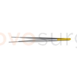 Gerald Thumb Forceps, tungsten carbide, serrated tips - Novo Surgical