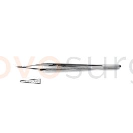 Double-Action Micro Needle Holder, round handle, jaw surfaces ...